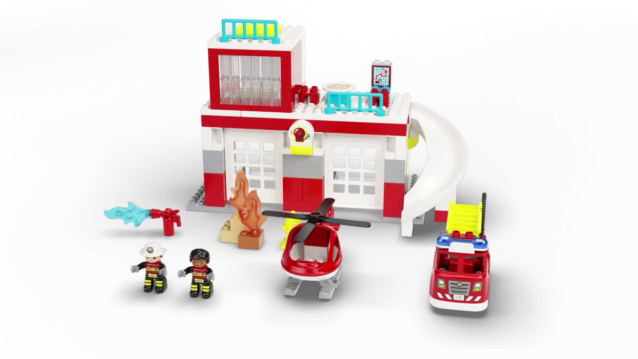 LEGO® DUPLO® 10970 La caserne et l’hélicoptère des pompiers - Lego ...