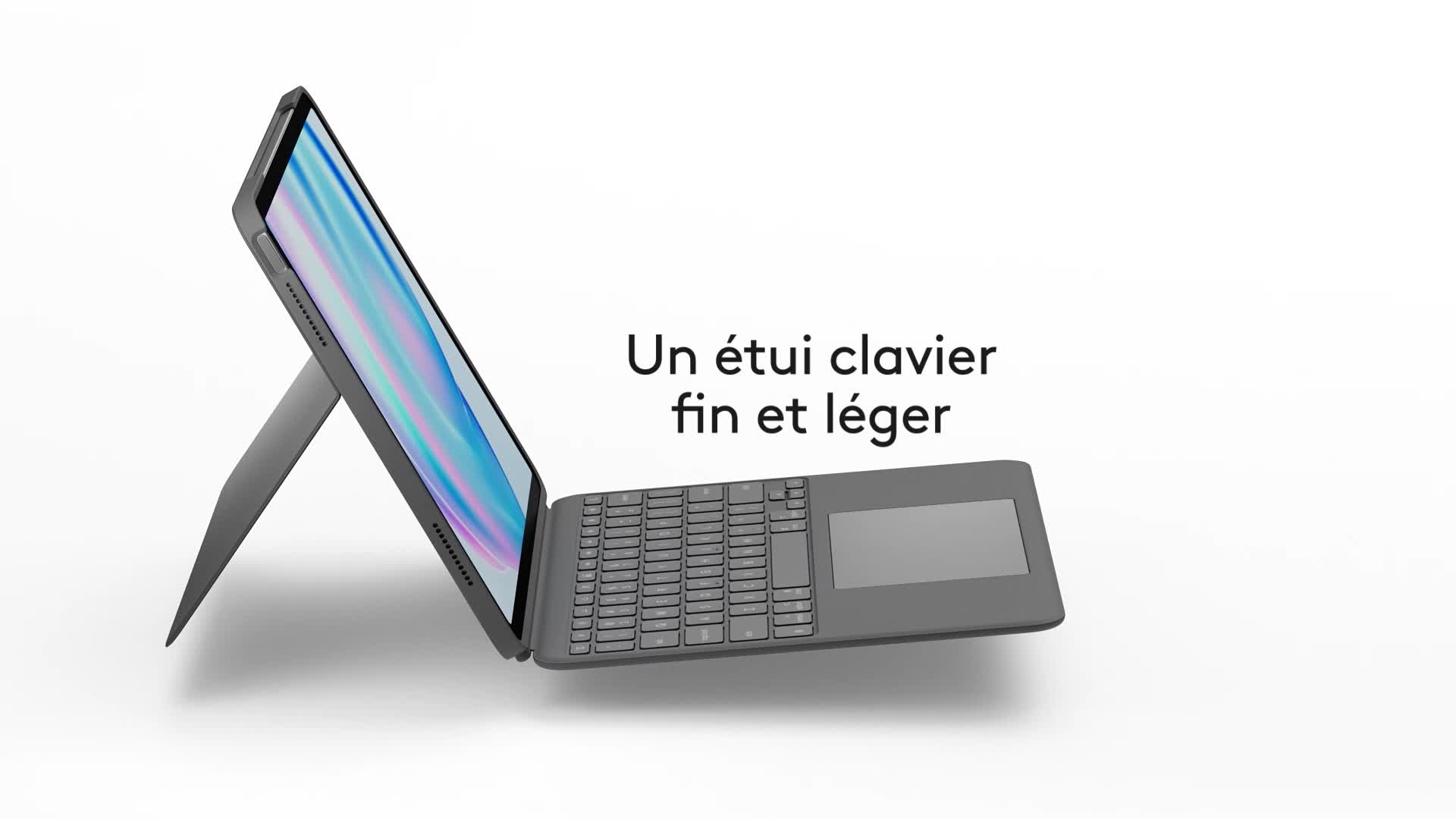 Etui clavier Logitech Combo Touch Gris pour iPad Air 13" M2 et M3 2024 ...