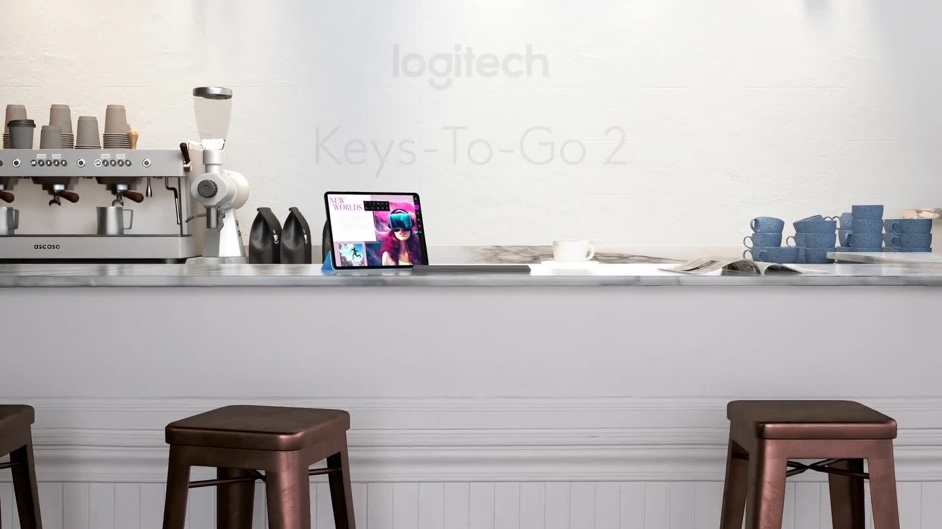 Clavier tablette Logitech Keys-To-Go 2 pour iPad iPhone Mac et Apple TV ...